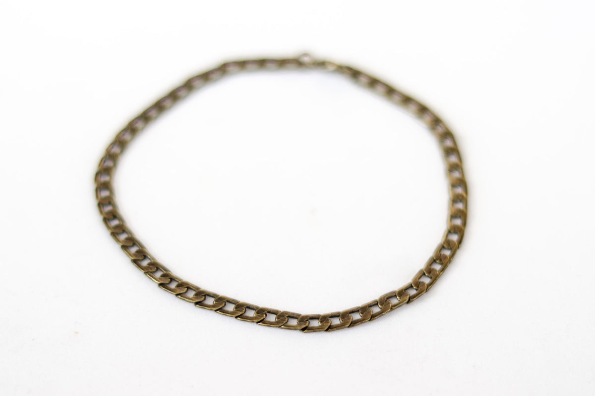 Men's ankle bracelet, bronze tone link chain anklet for him – Shani ...