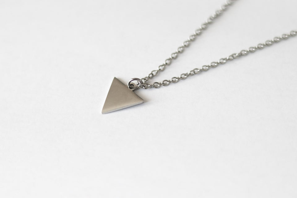 Triangle necklace for men, waterproof jewelry, men's necklace with a s